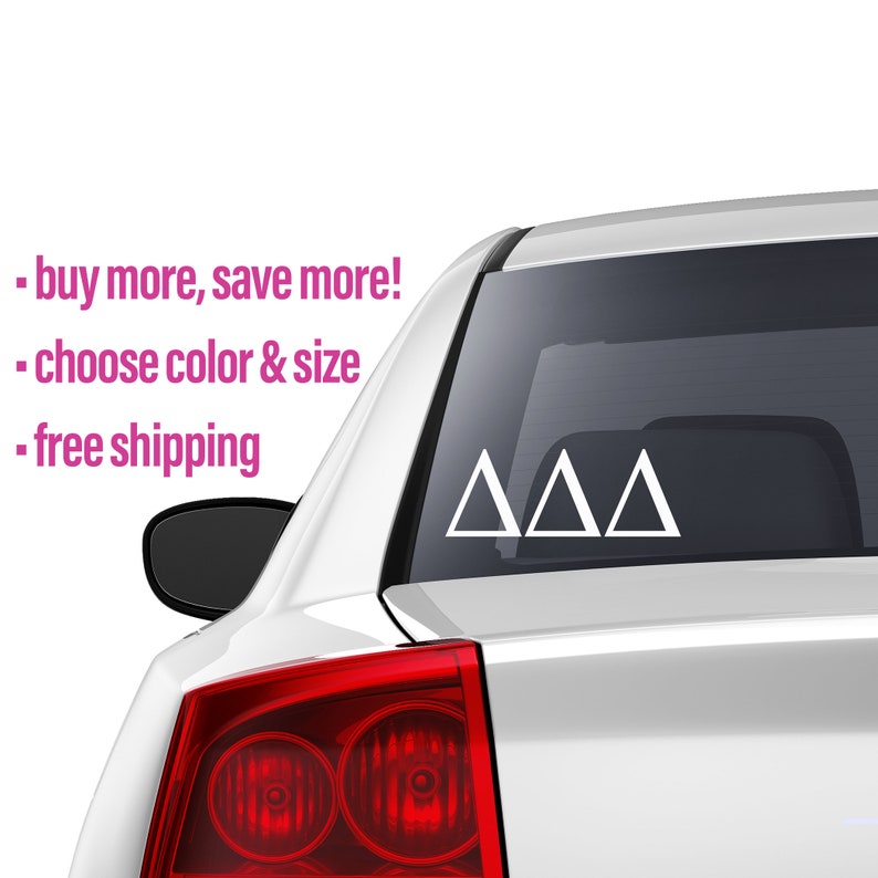 Tri Delta Decal Sorority Car Decal Sorority Decal Greek | Etsy