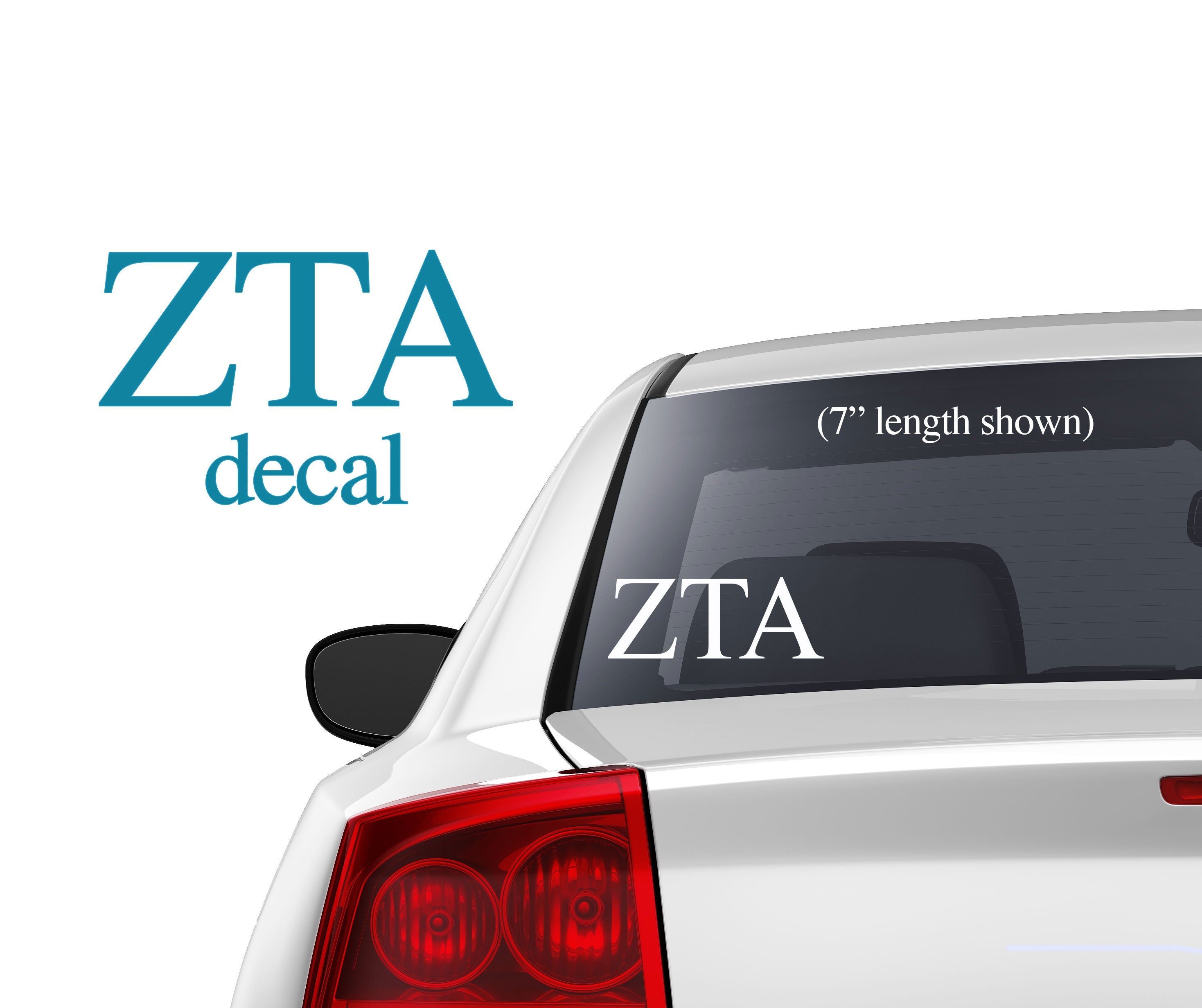 Zeta Tau Alpha Decal Sorority Car Decal Sorority Car | Etsy