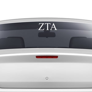 Zeta Tau Alpha Decal Sorority Car Decal Sorority Car Sticker Sorority ...