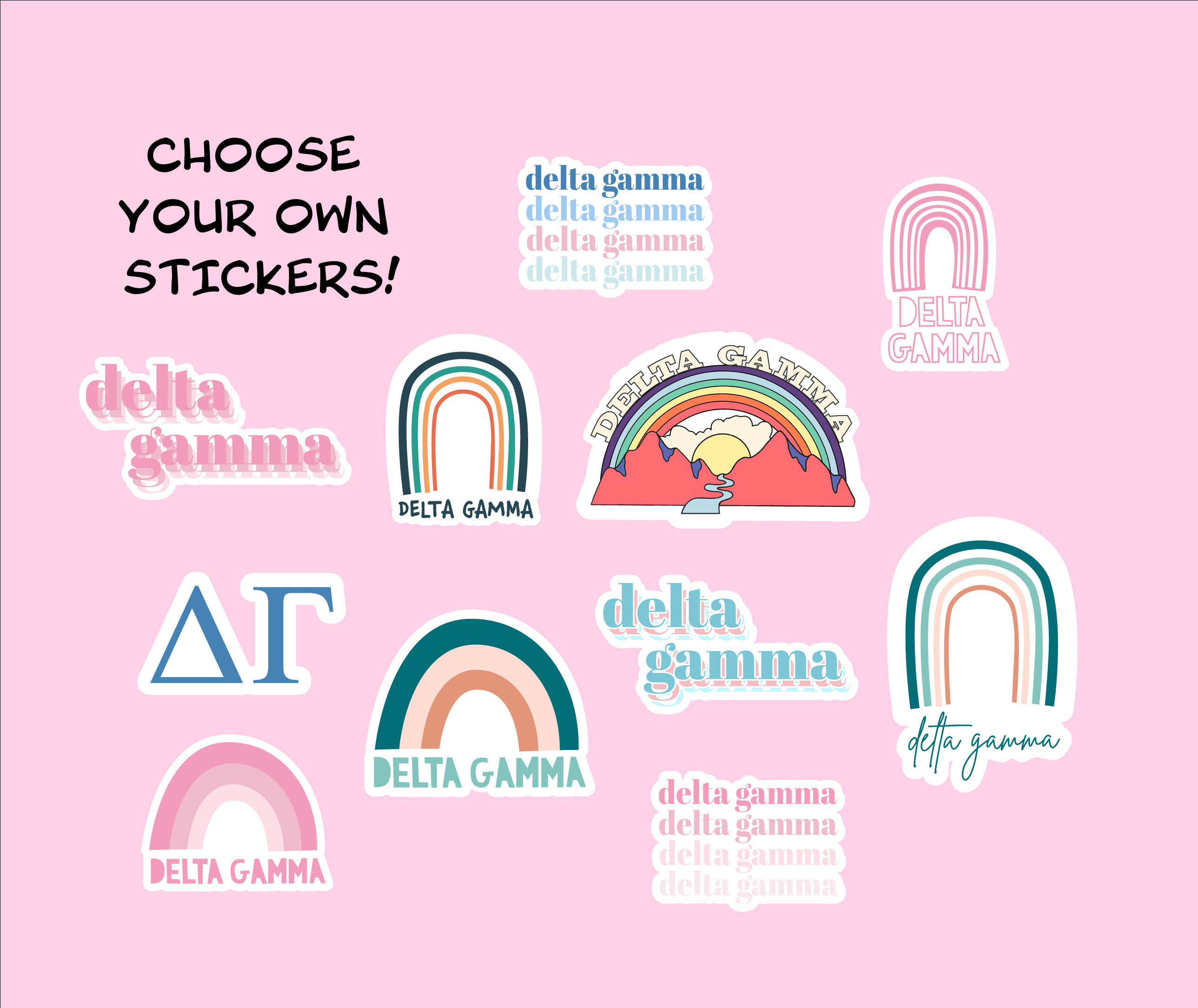Delta Gamma Stickers DG Stickers Delta Gamma Merch DG - Etsy
