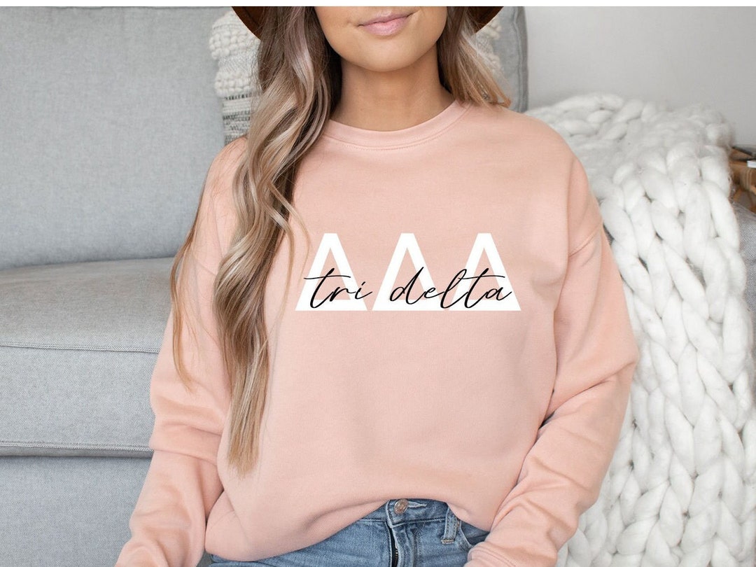 Tri Delta Sorority Lightweight Sweatshirt Tri Delta Sweatshirt Delta ...