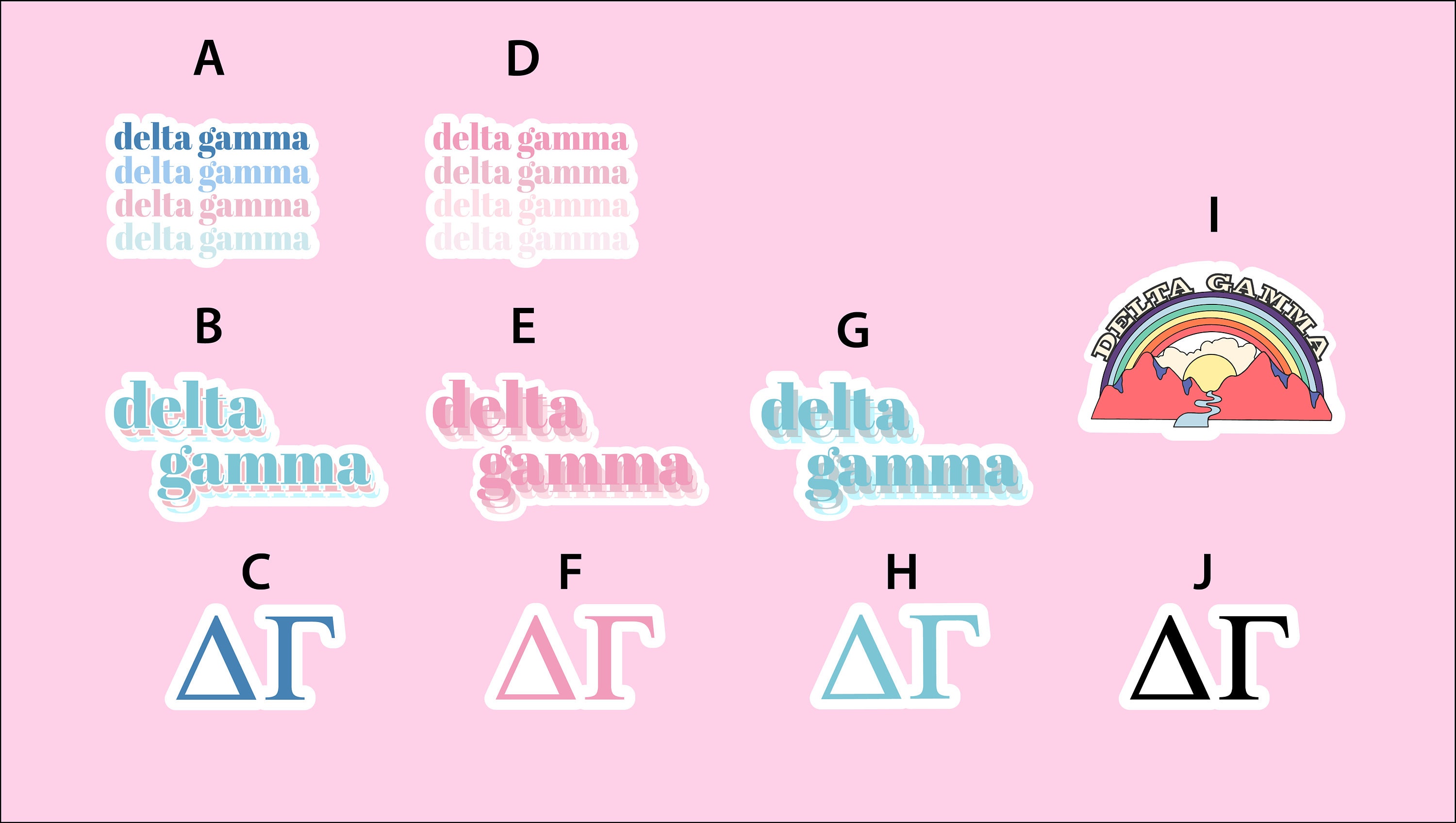 Delta Gamma Stickers DG Stickers Delta Gamma Merch DG - Etsy