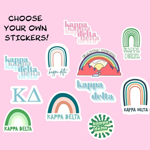 Kappa Delta Stickers KD Sticker Kappa Delta Merch KD - Etsy