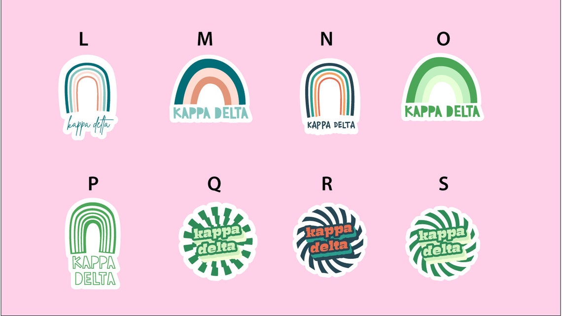 Kappa Delta Stickers KD Sticker Kappa Delta Merch KD - Etsy