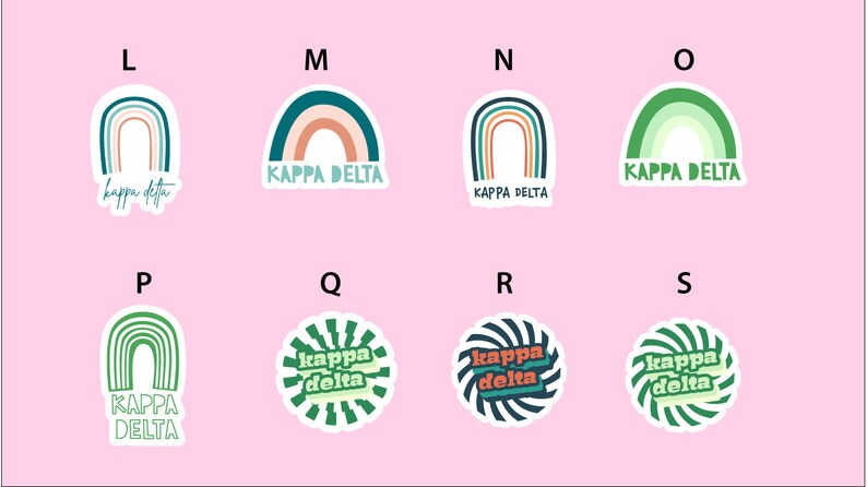 Kappa Delta Stickers KD Sticker Kappa Delta Merch KD - Etsy
