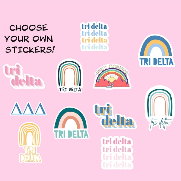 Bulk Tri Delta Stickers - Etsy Australia