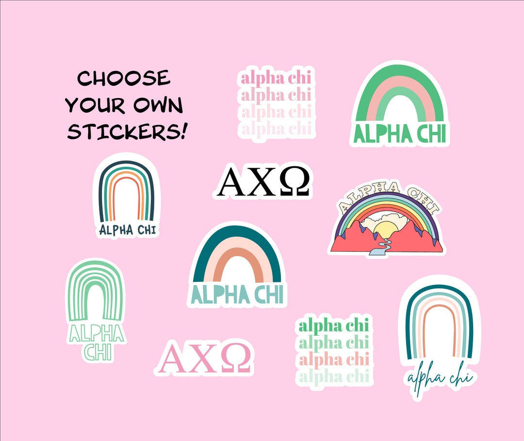 Alpha Chi Omega Stickers - AXO Stickers - Alpha Chi Omega Merch - Alpha ...