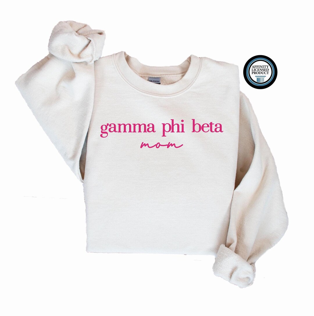 Embroidered Gamma Phi Beta Mom Sweatshirt, Sorority Merch, Sorority Mom ...