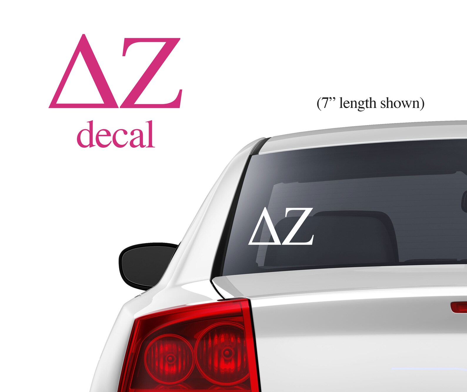 Delta Zeta Decal Sorority Car Decal Sorority Decal Greek | Etsy