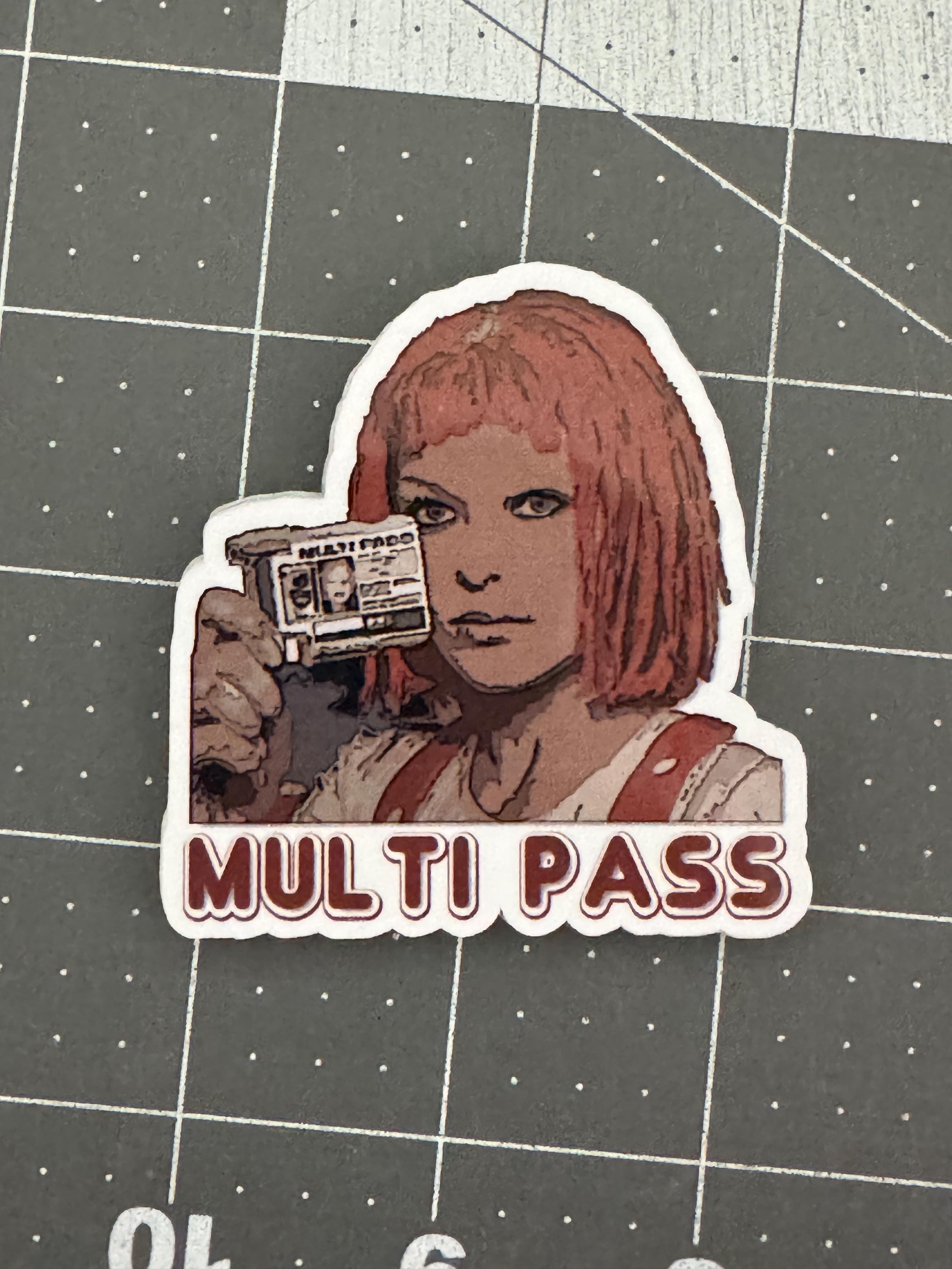 Leeloo Dallas Multipass Die Cut Sticker Fifth Element 90s Movie Quote ...