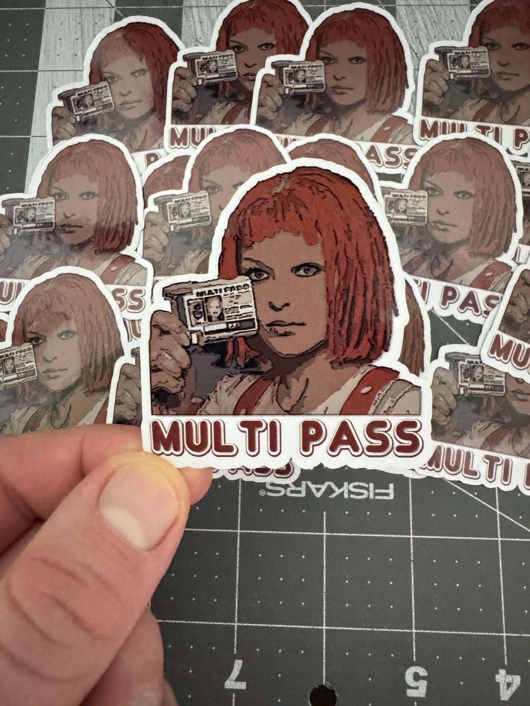 Leeloo Dallas Multipass Die Cut Sticker Fifth Element 90s Movie Quote Sci Fi Nostalgia ...