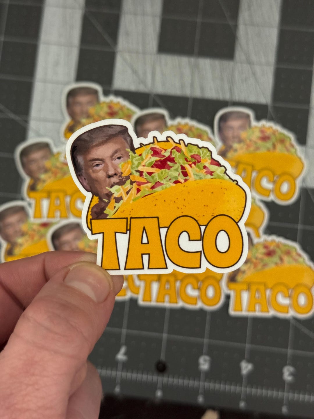 TACO Trump Always Chickens Out Die Cut Sticker Political Satire Funny ...