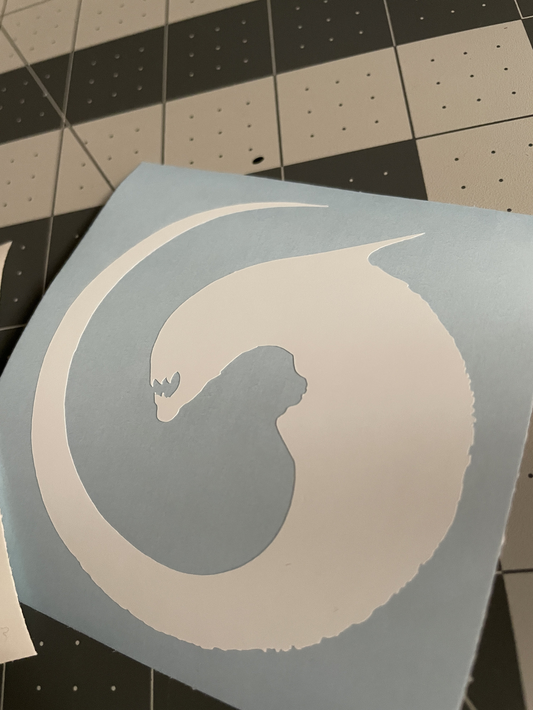 Alien Xenomorph Circle Vinyl Decal Sticker - Etsy