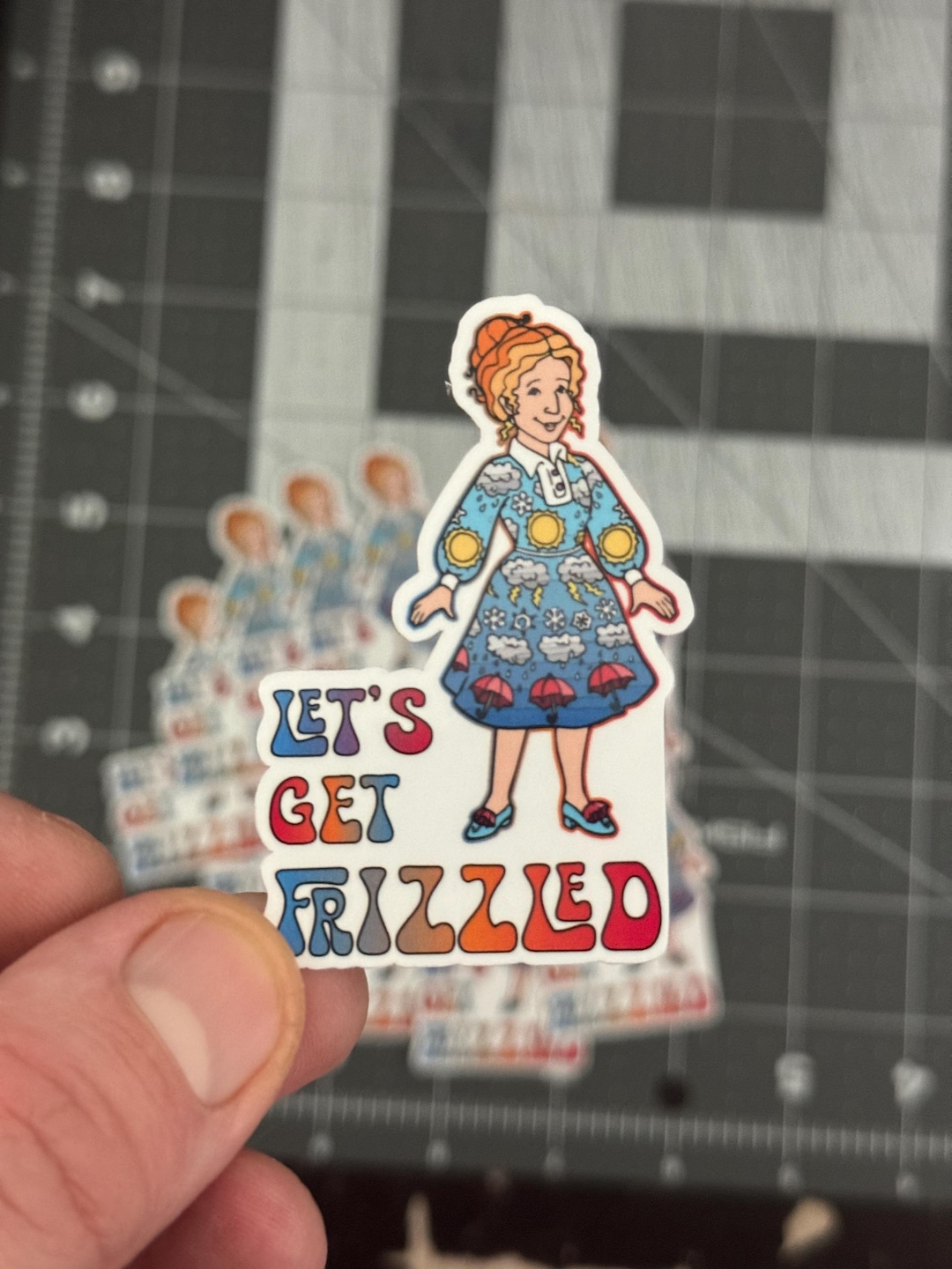Ms. Frizzle Magic School Bus Die Cut Sticker Funny Teacher Cartoon 90s ...