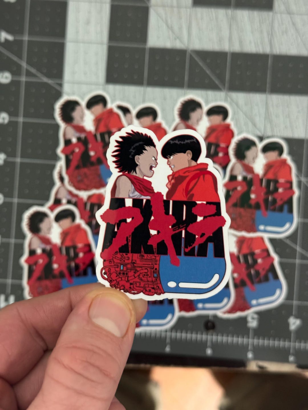 Akira Die Cut Sticker, Tetsuo and Kaneda Design, Red Pill Manga Art ...