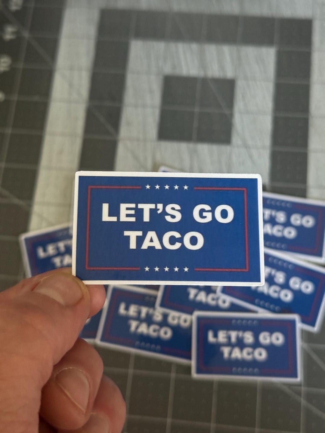 Let’s Go TACO Die Cut Sticker Funny Anti Trump Political Satire Sticker ...