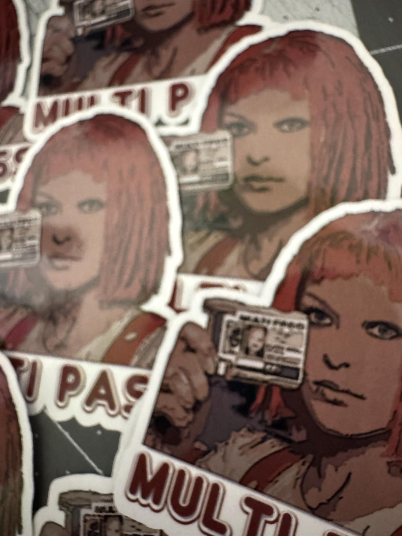 Leeloo Dallas Multipass Die Cut Sticker Fifth Element 90s Movie Quote ...