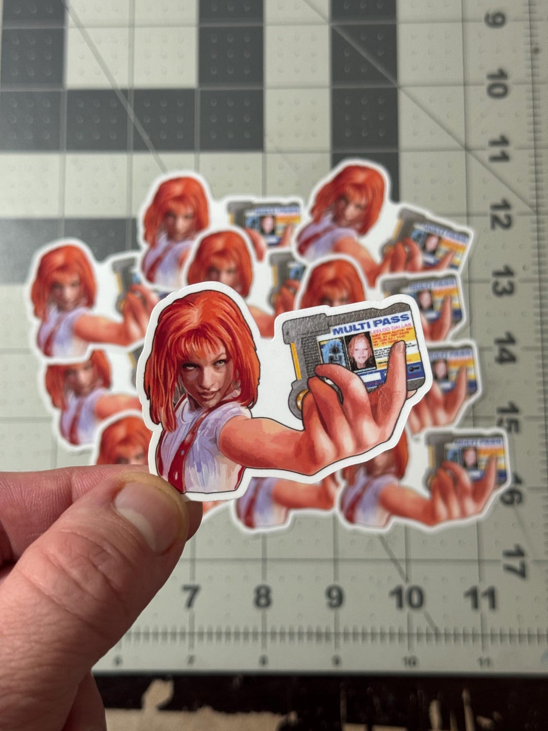 Fifth Element Leeloo Dallas Multipass Sticker Cult Movie Quote Vinyl ...