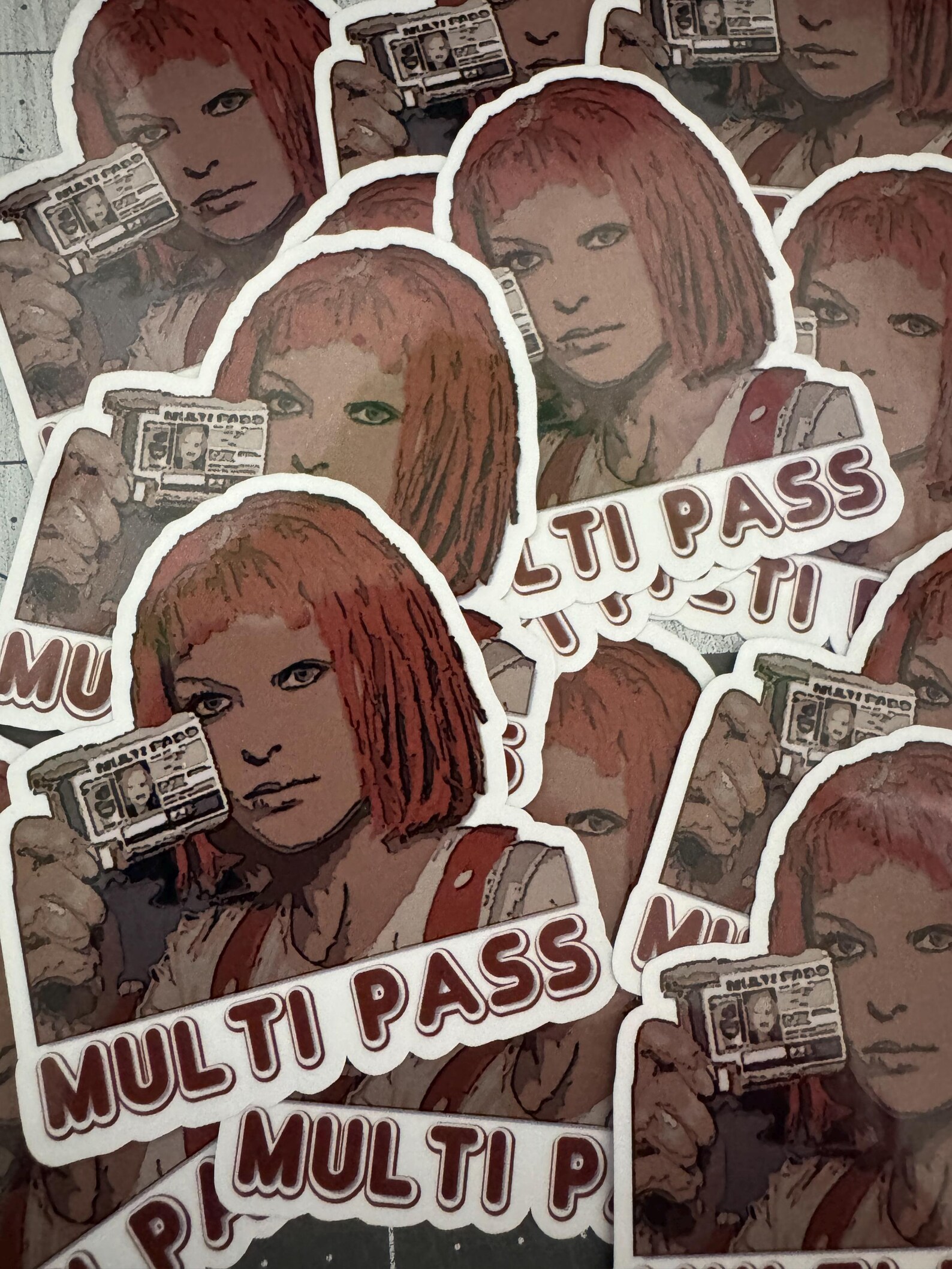 Leeloo Dallas Multipass Die Cut Sticker Fifth Element 90s Movie Quote ...