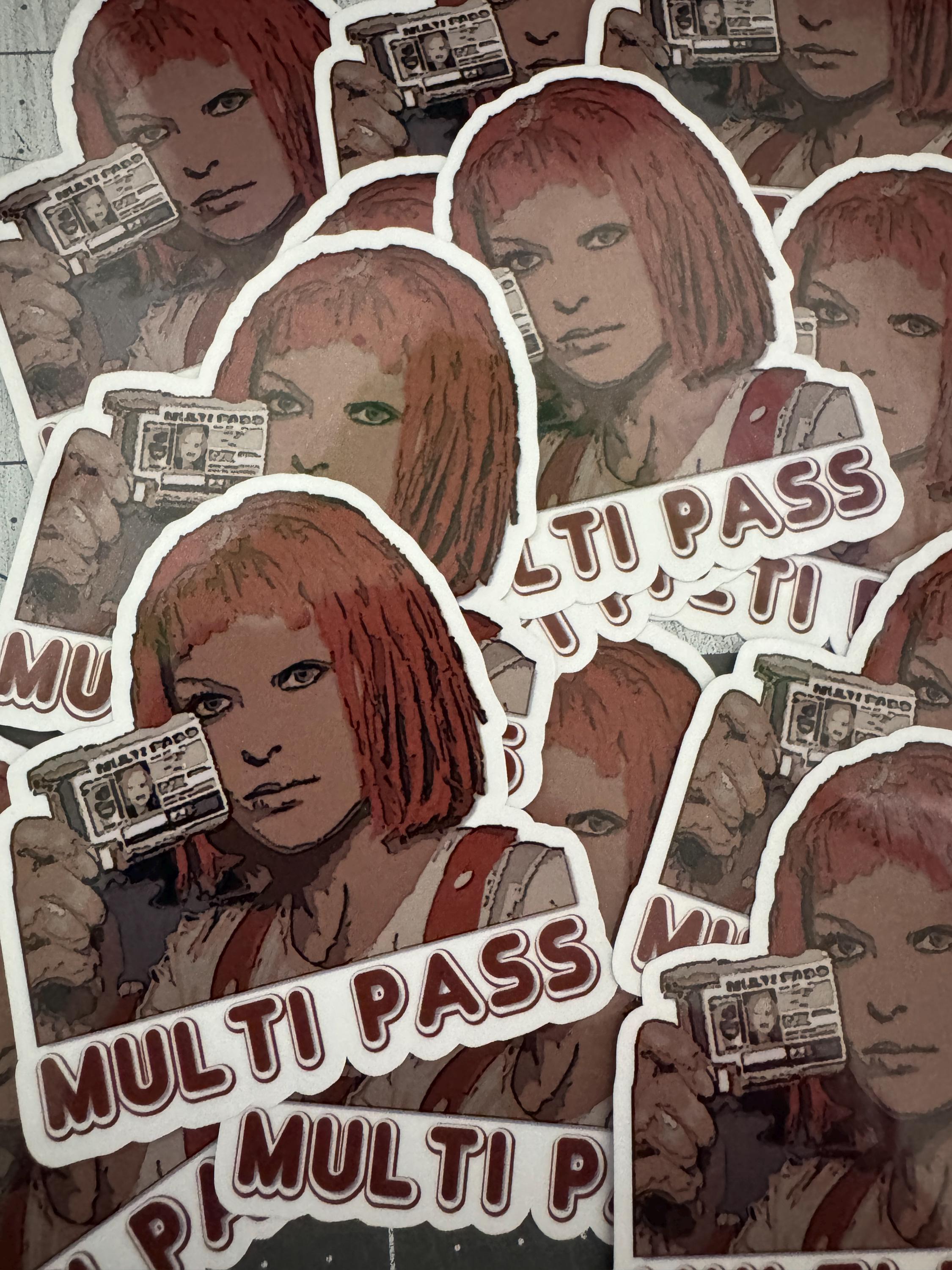 Leeloo Dallas Multipass Die Cut Sticker Fifth Element 90s Movie Quote ...