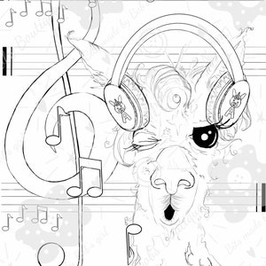 Alpaca Song Coloring Page, Llama Art, Coloring Pages for Adults and ...