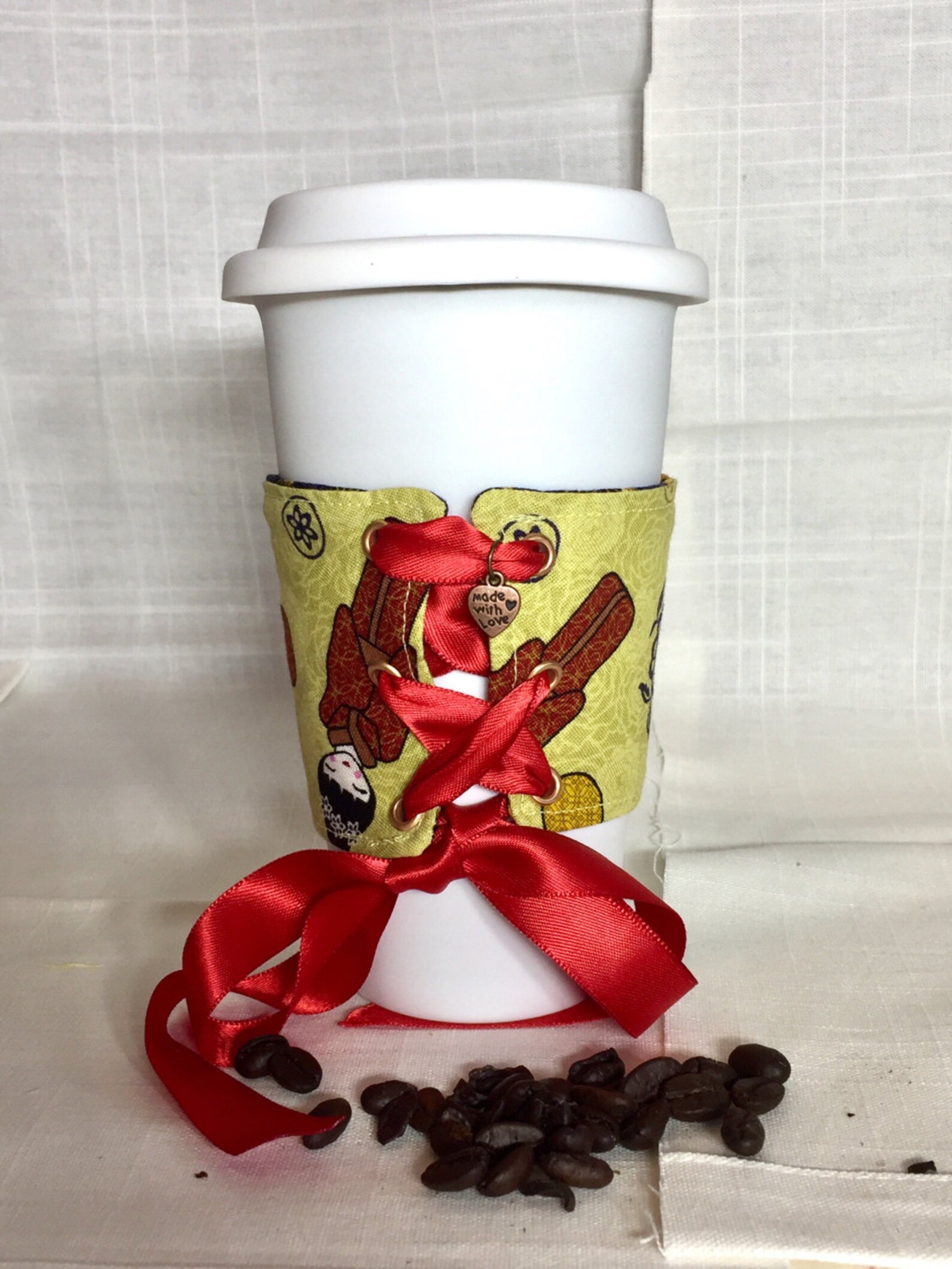 Fabric Asian Style Cup Cover (cover Your Bits) - Etsy