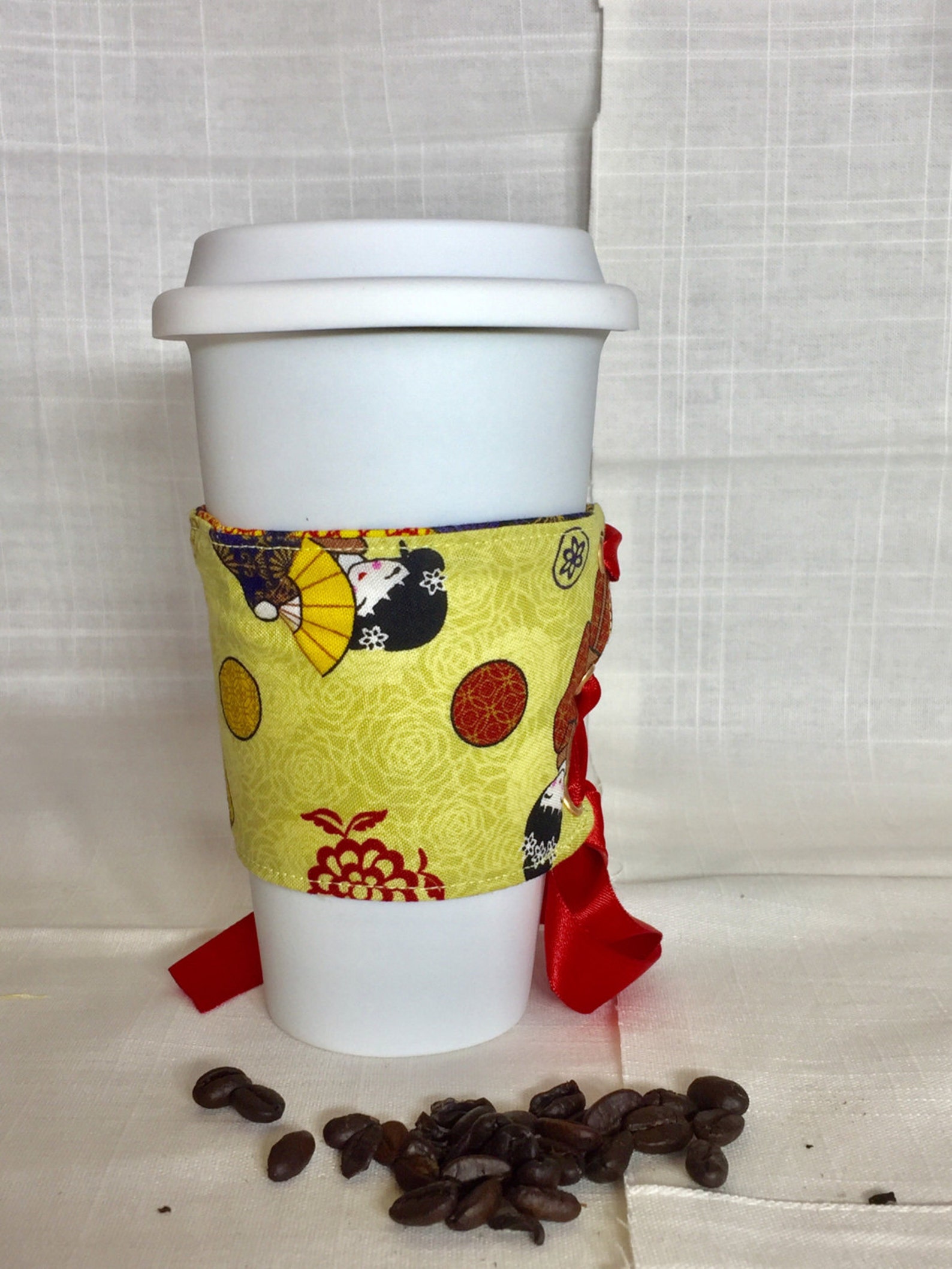Fabric Asian Style Cup Cover (cover Your Bits) - Etsy