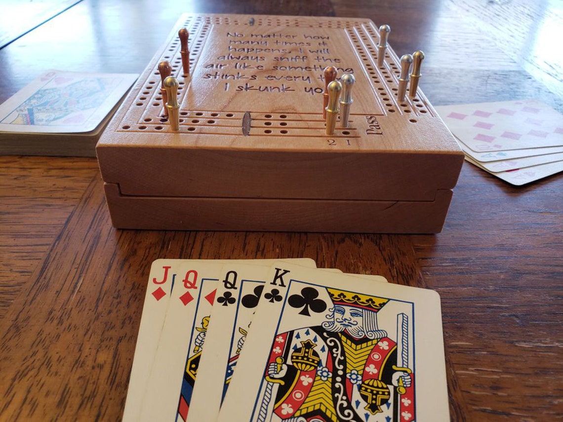 Travel Cribbage Board With Skunk Saying - Etsy