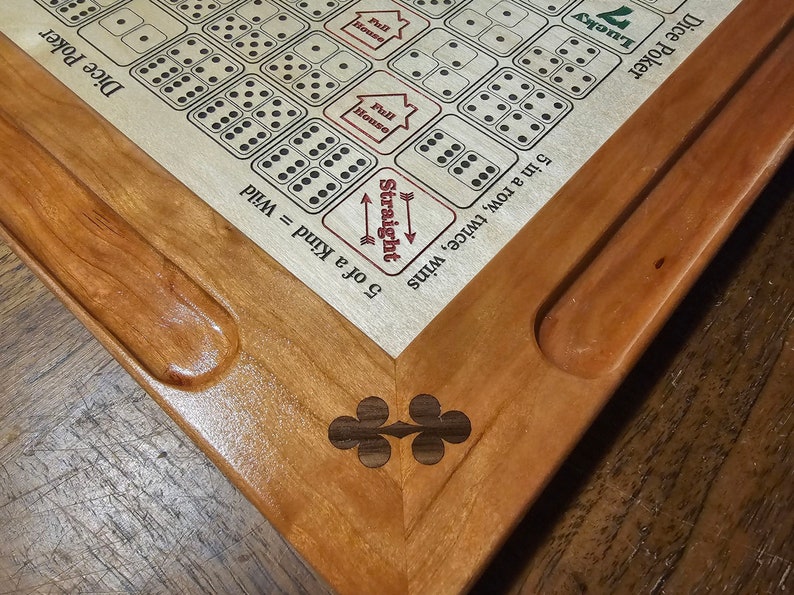 Dice Poker Game Board - Etsy