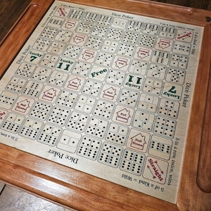 Dice Poker Game Board - Etsy