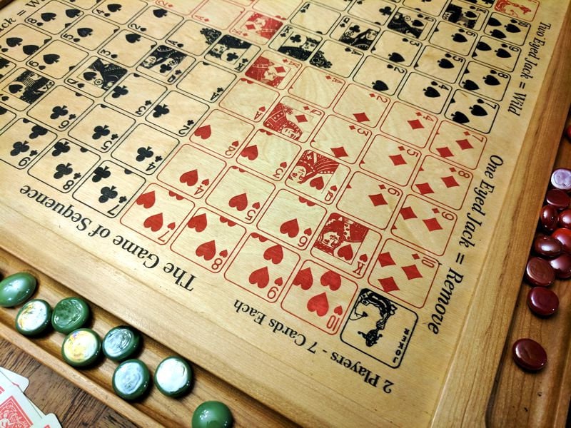 Engraved and Painted Sequence Game Board - Etsy