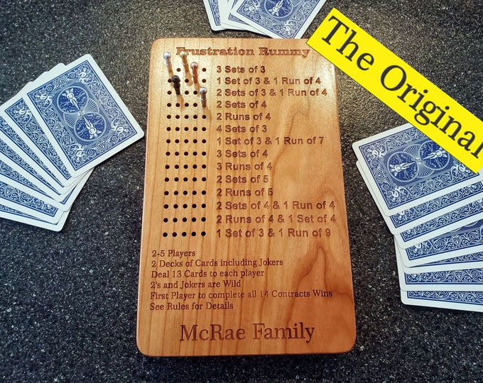 Frustration Rummy Game Box Set. Rummy Card Game for 2 to 5 Players. - Etsy
