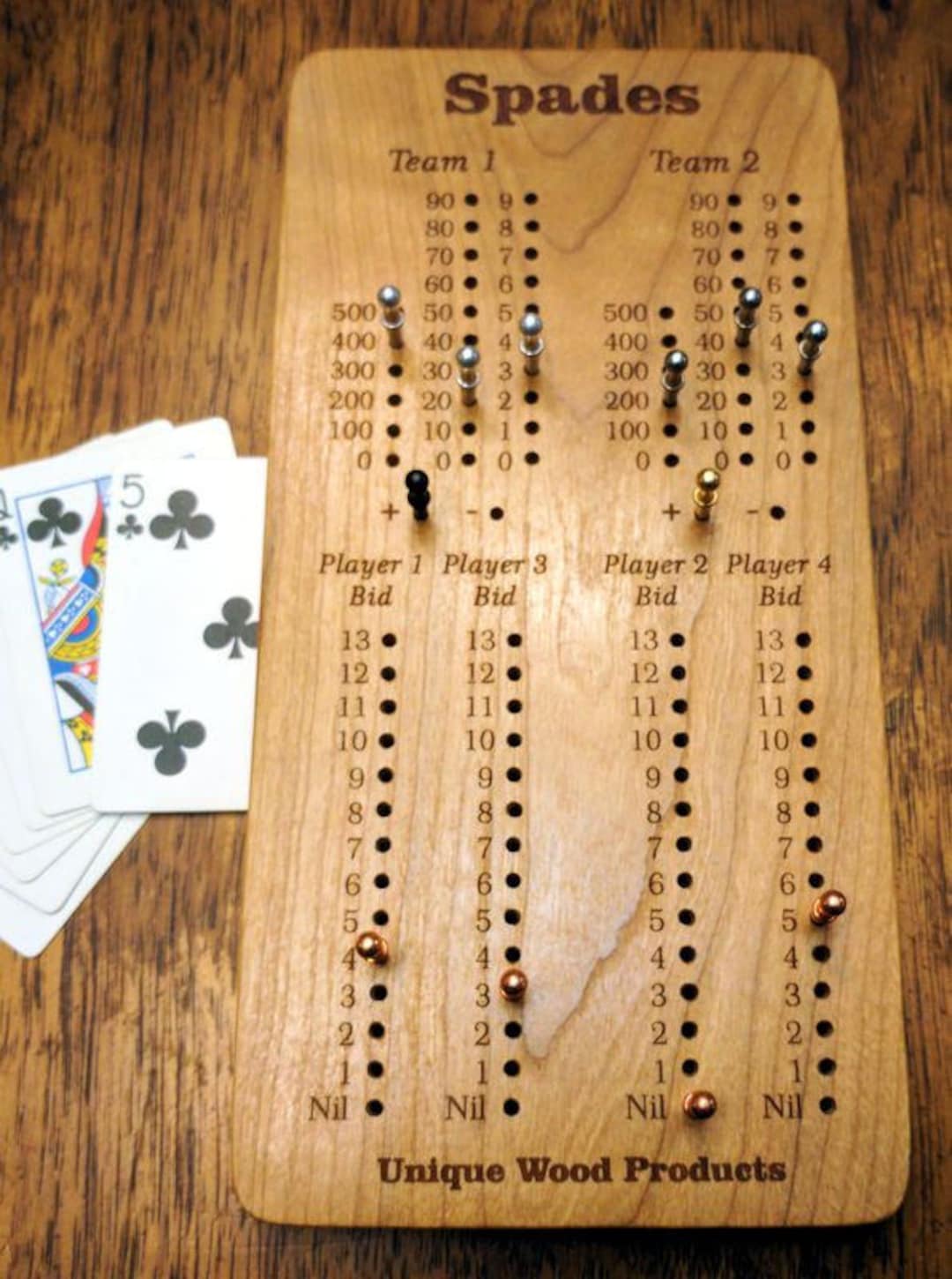 Spades Game Scoreboard - Etsy