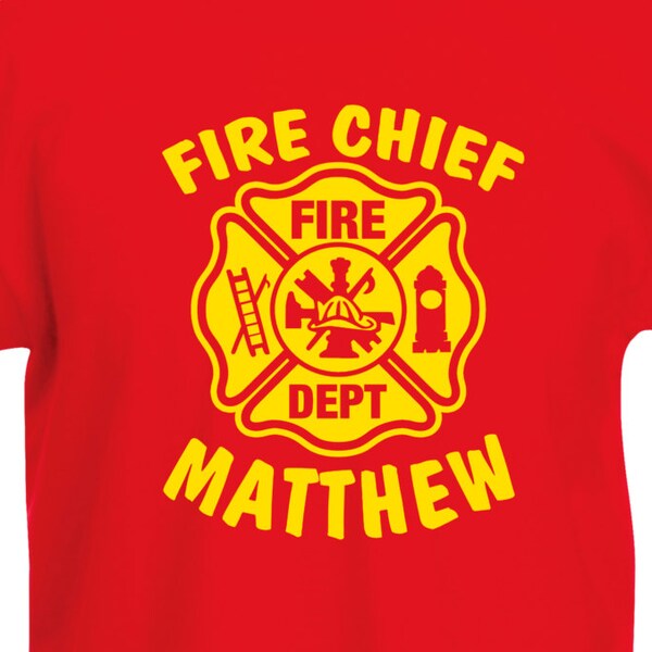 Custom Fire Chief Shirt - Etsy