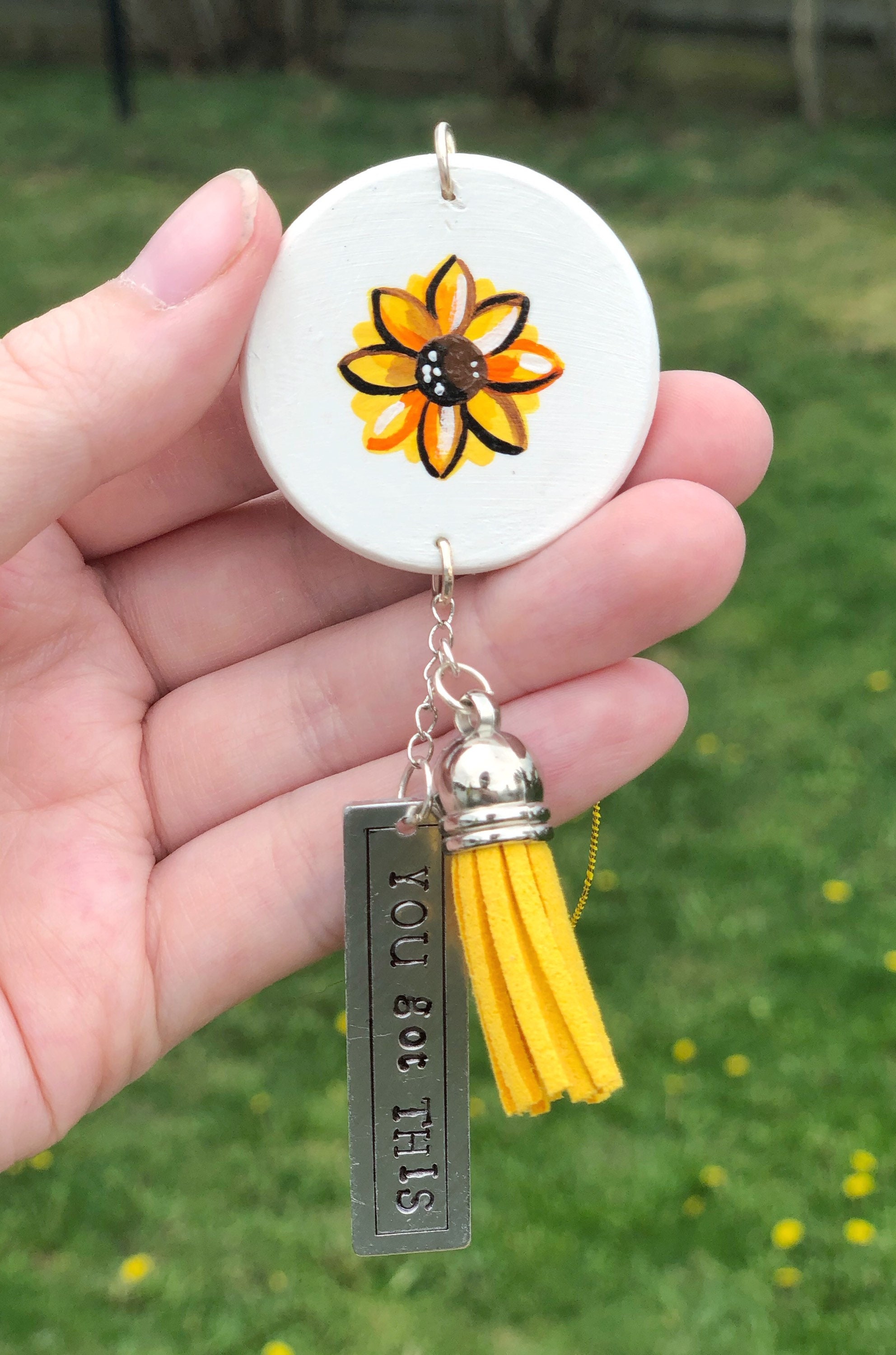 Sunflower Car Accessories, Sun Flower, Car Charm, Inspirational Quotes ...
