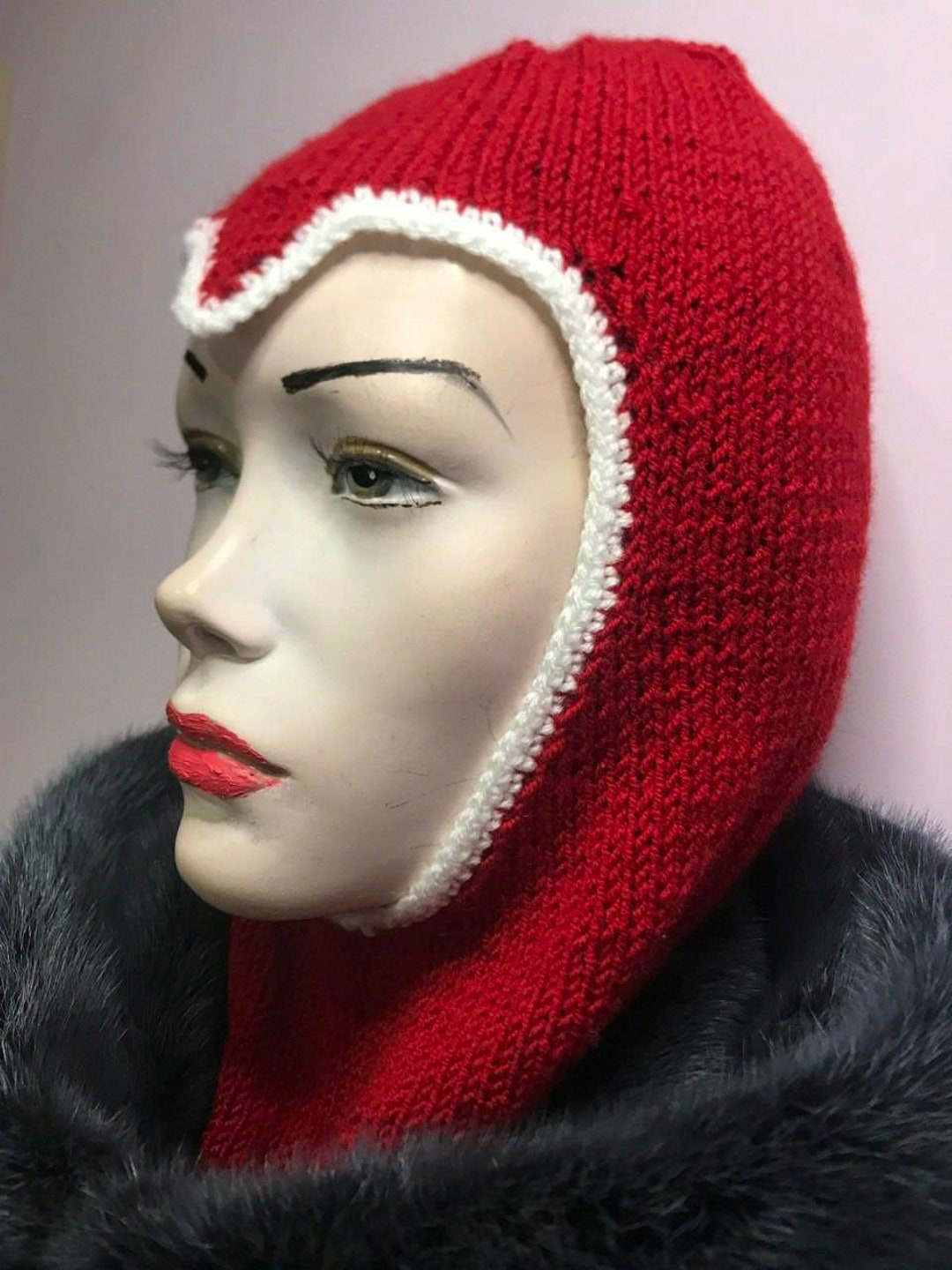Winter Mask Handmade Knit Wool Balaclava Hat Cap Face Mask - Etsy