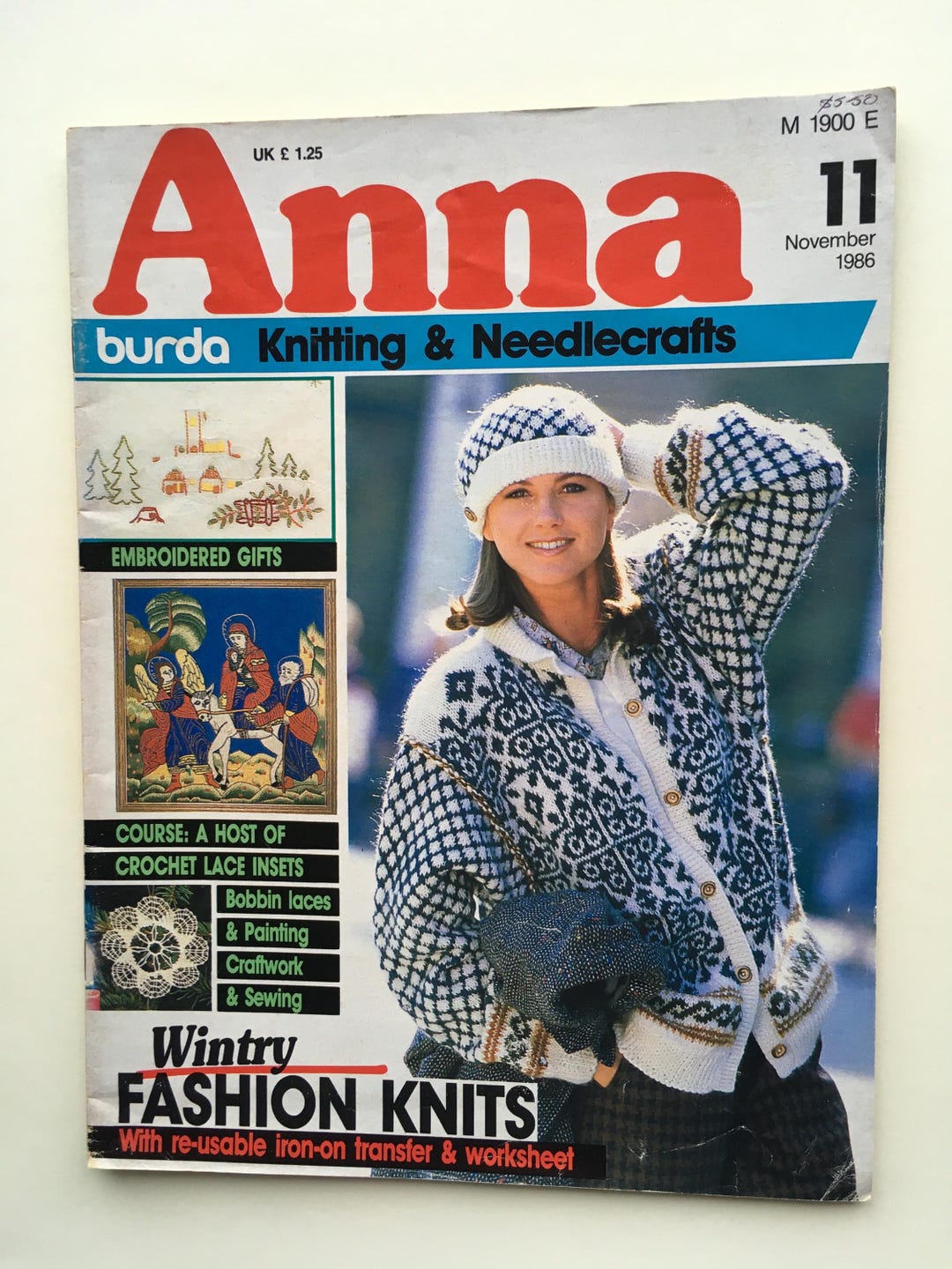 Vintage Anna Burda Magazine Knitting / Needlecraft November 1986 Winter Fashion Knits, Christmas ...