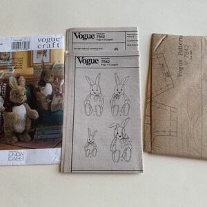 Vogue Craft V7842, Rabbit Pattern, Linda Carr, Uncut, Four Jointed ...