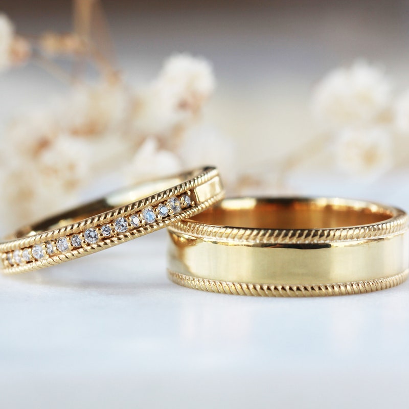 Rope Wedding Ring - Etsy UK