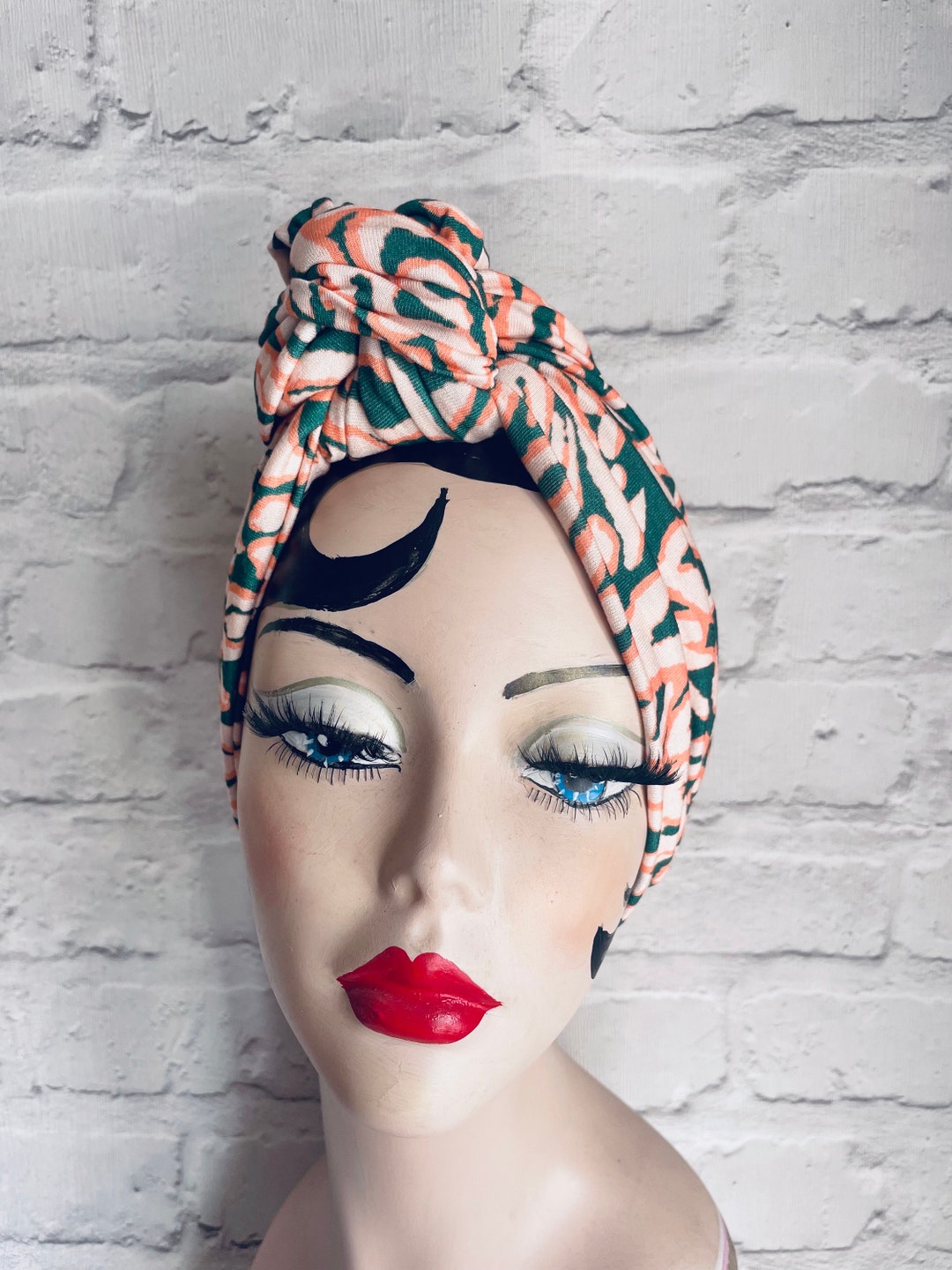 Vintage Turban, Land Girl, Chemo Headwear, Pretied Turban, for Women ...