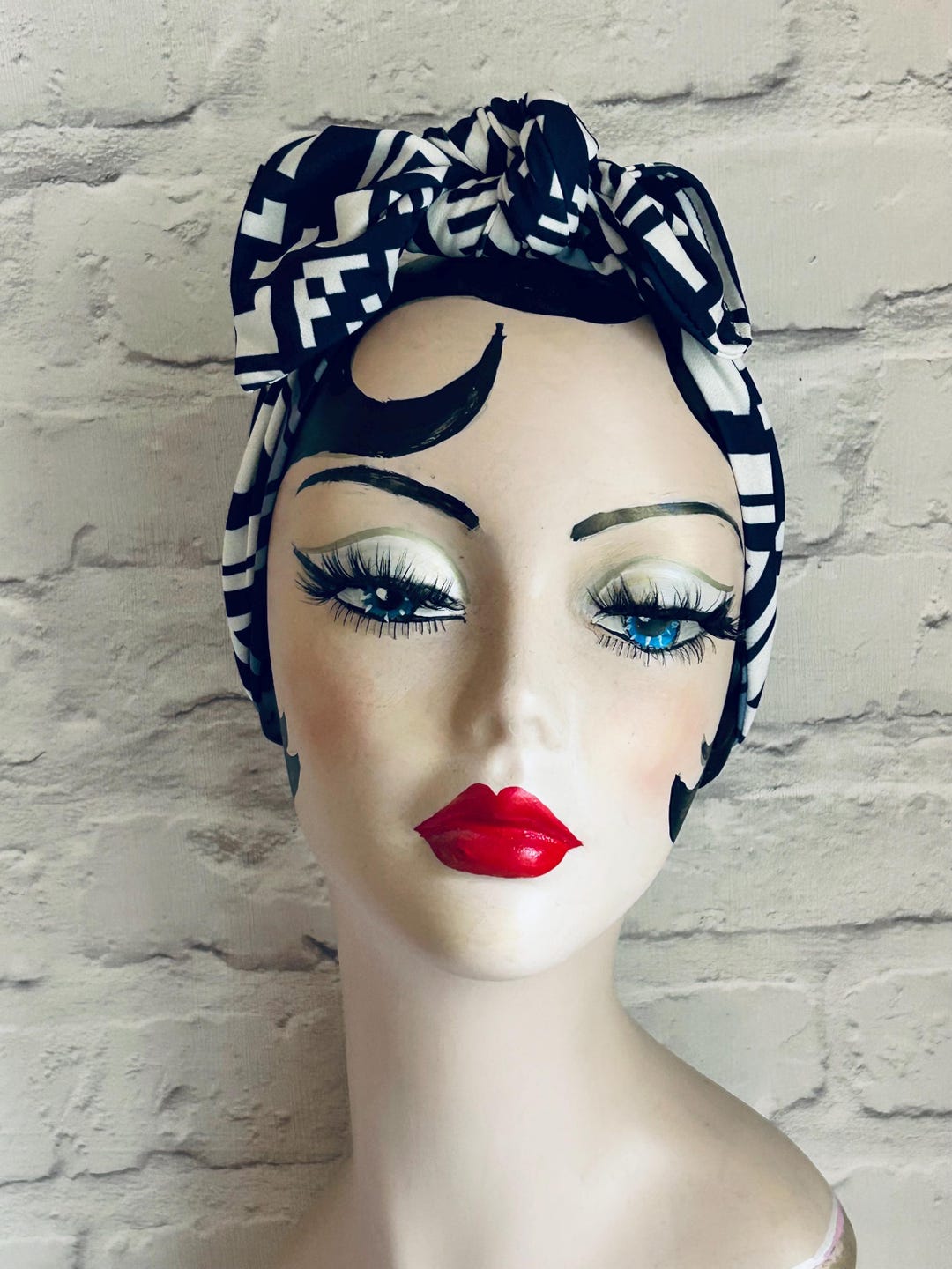 Vintage Head Scarf, 1950s Headband, Land Girl, Chemo Scarf, Rockabilly ...