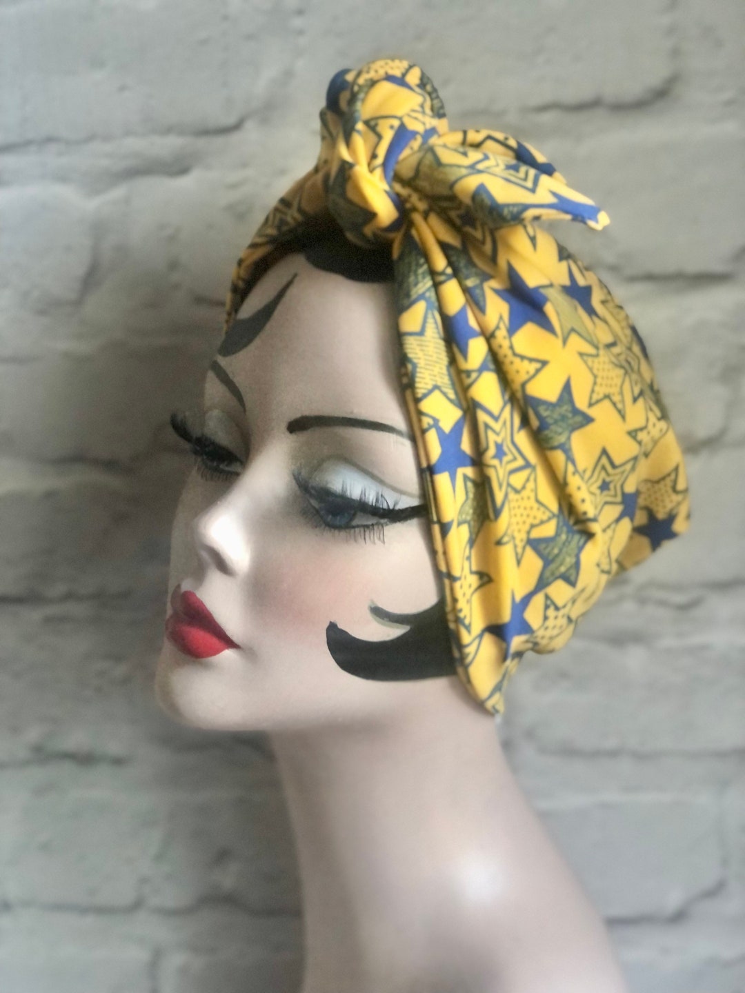Retro Head Scarf, Chemo Head Wrap, 50s Headband, Rockabilly Clothing ...