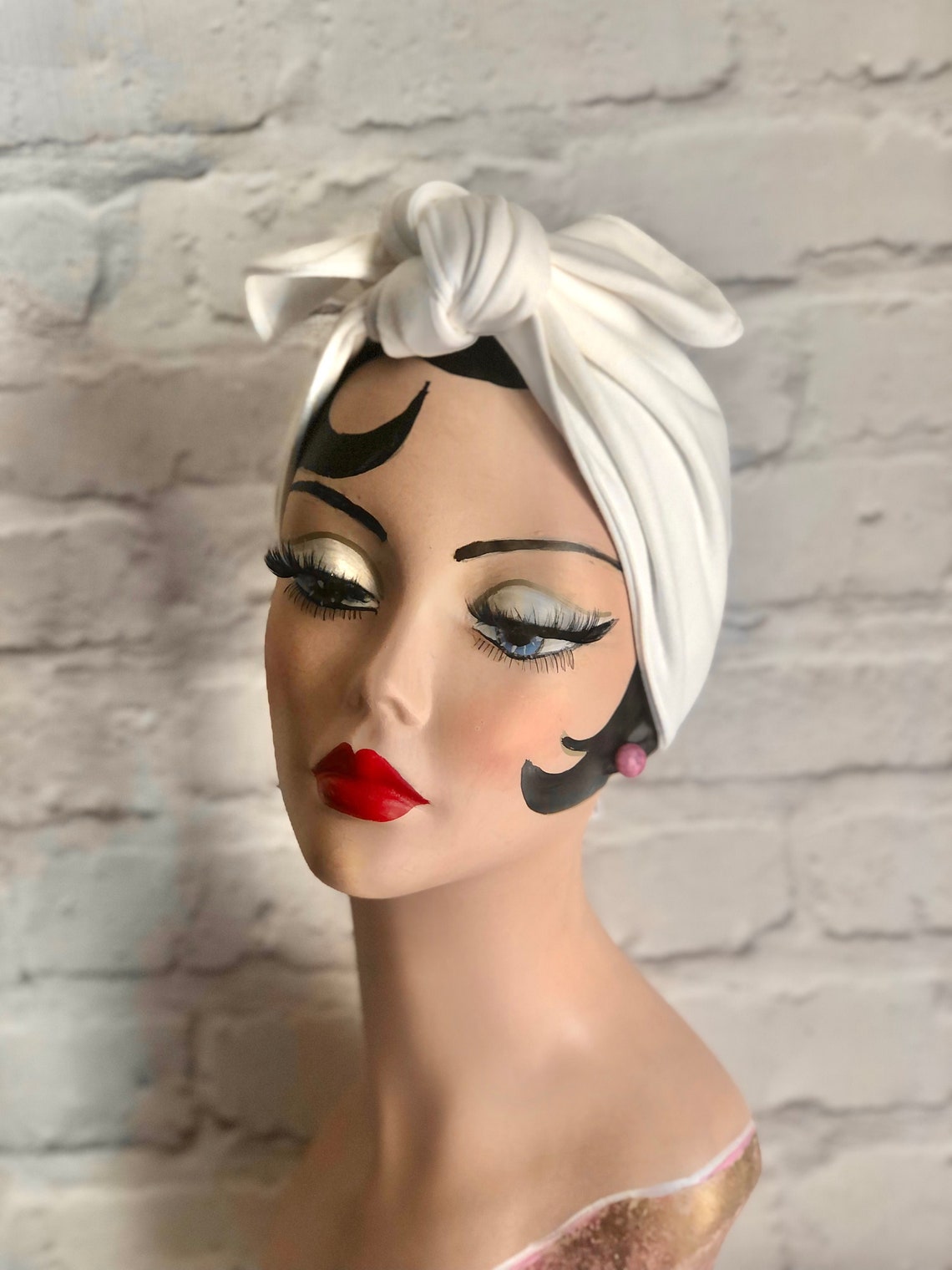 Vintage Head Scarf, 1950s Headband, Pin up Style, Chemo Scarf ...