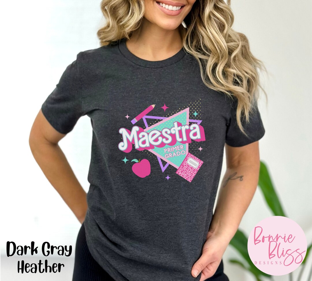 Maestra Primer Grado, Teacher Shirt, Pink Teacher Shirt, Spanish ...