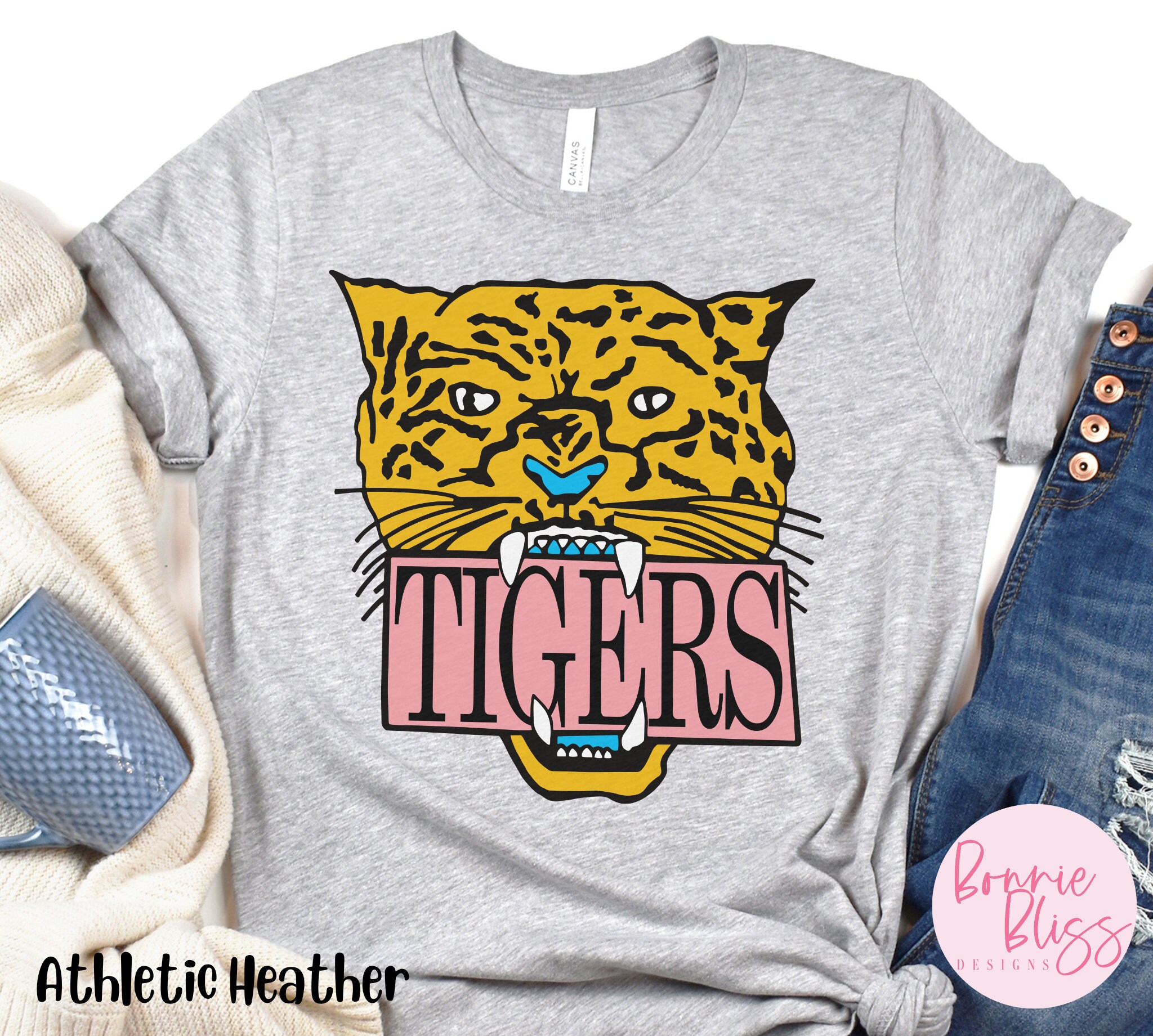 Tiger Team Shirt, Tiger Fan Shirt, Tiger Mascot Shirt, Tiger Spirit ...