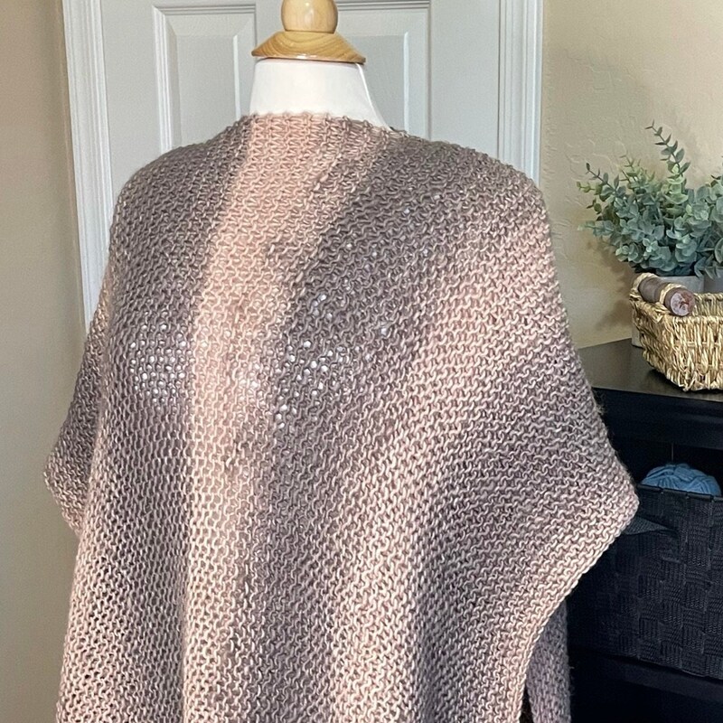 Hand Knit Poncho - Etsy