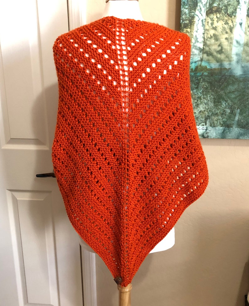 Hand Knitted Shawl Hand Knitted Wrap Wrap Around Shawl Deep | Etsy