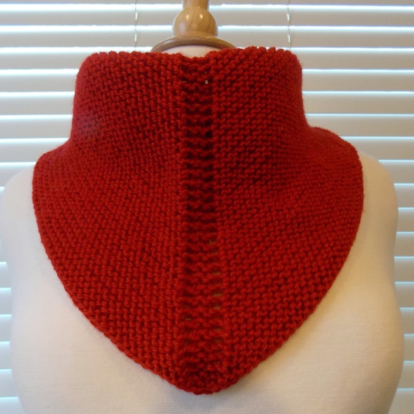 Red Knitted Scarf - Etsy