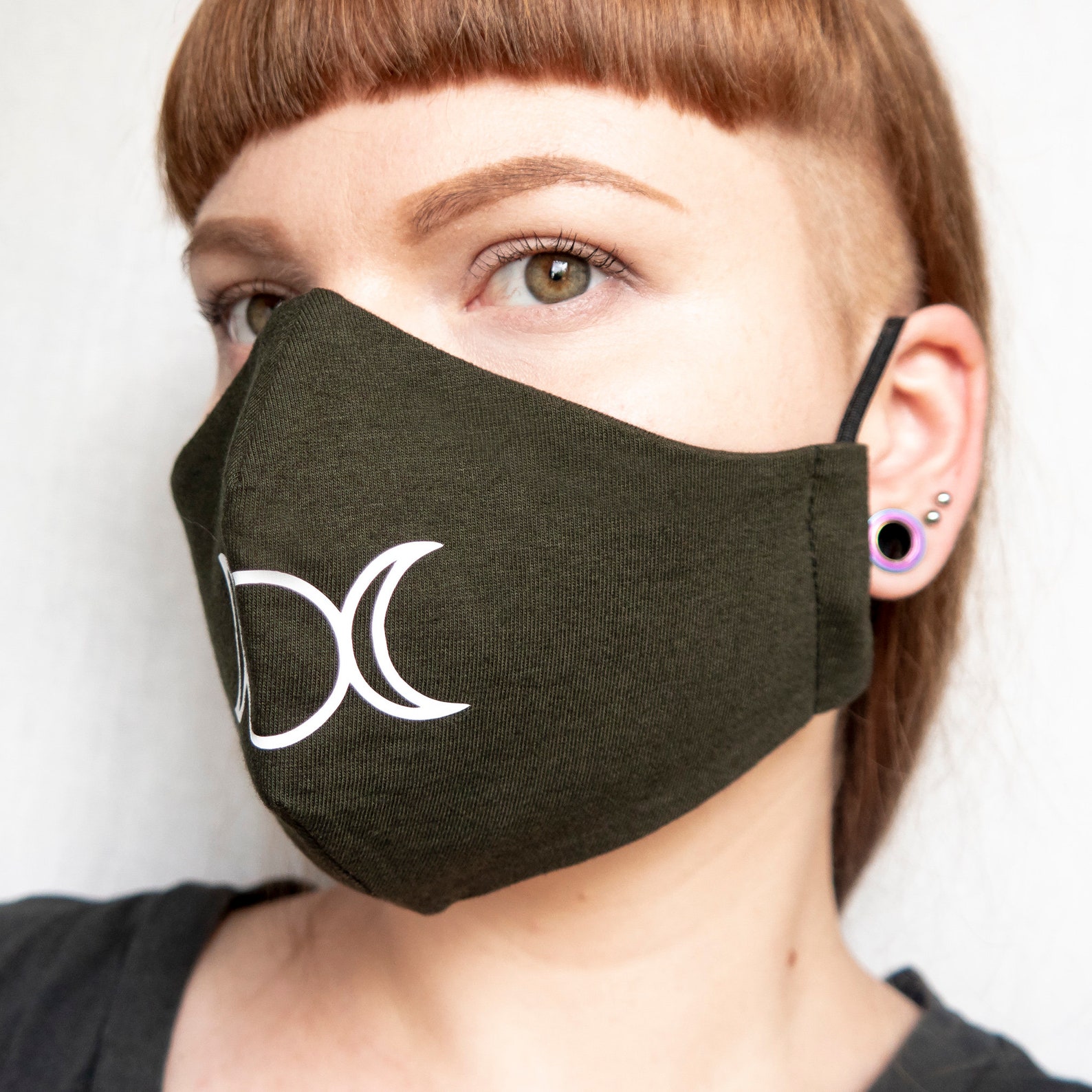 Triple Moon Face Mask Pagan Wicca Magic Symbols Goddess - Etsy