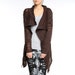 Brown Steampunk Asymmetrical Cardigan, Textured Town Fabric Cowl Jacket ...